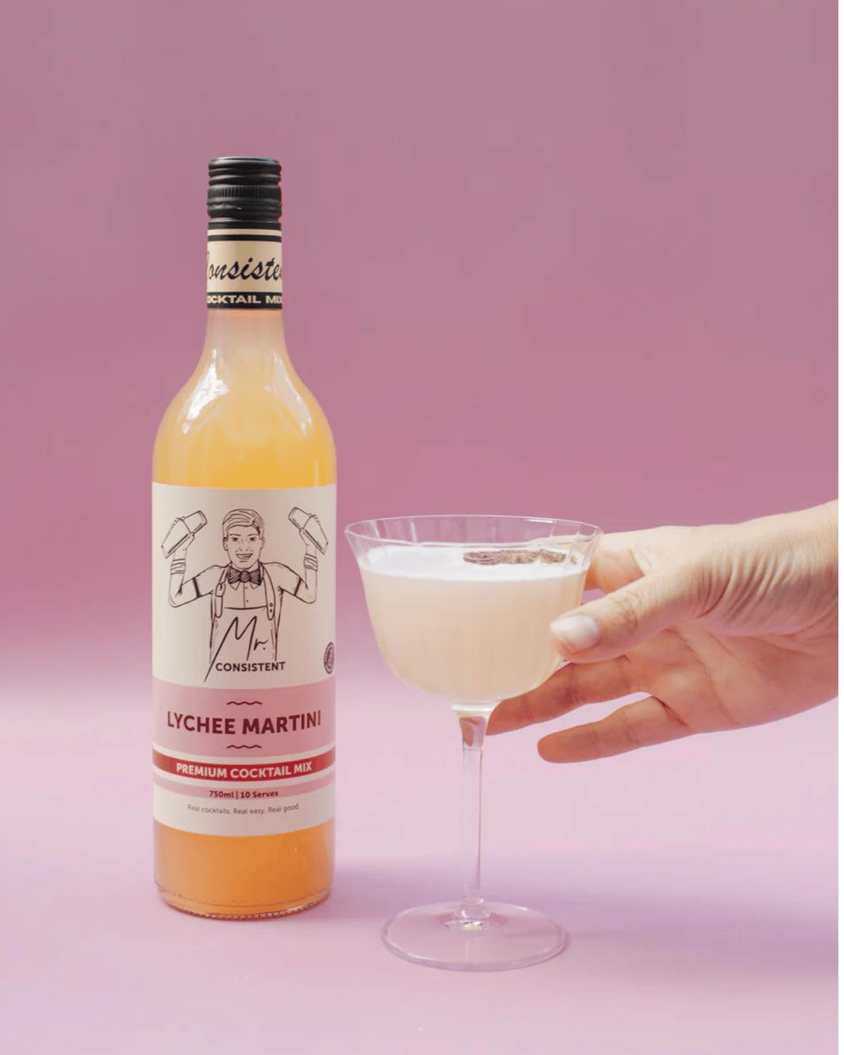 MR CONSISTENT l Lychee Martini Cocktail Mixer (10 serves) – Polly & Co